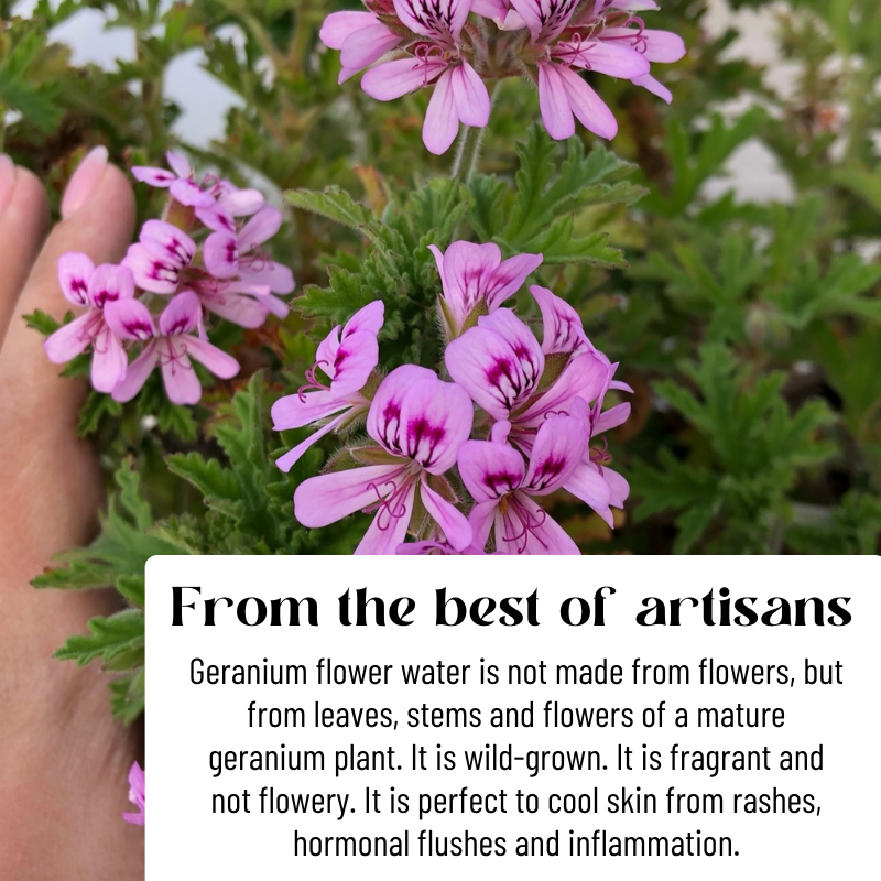 Vapor distilled geranium water – Katari Beauty