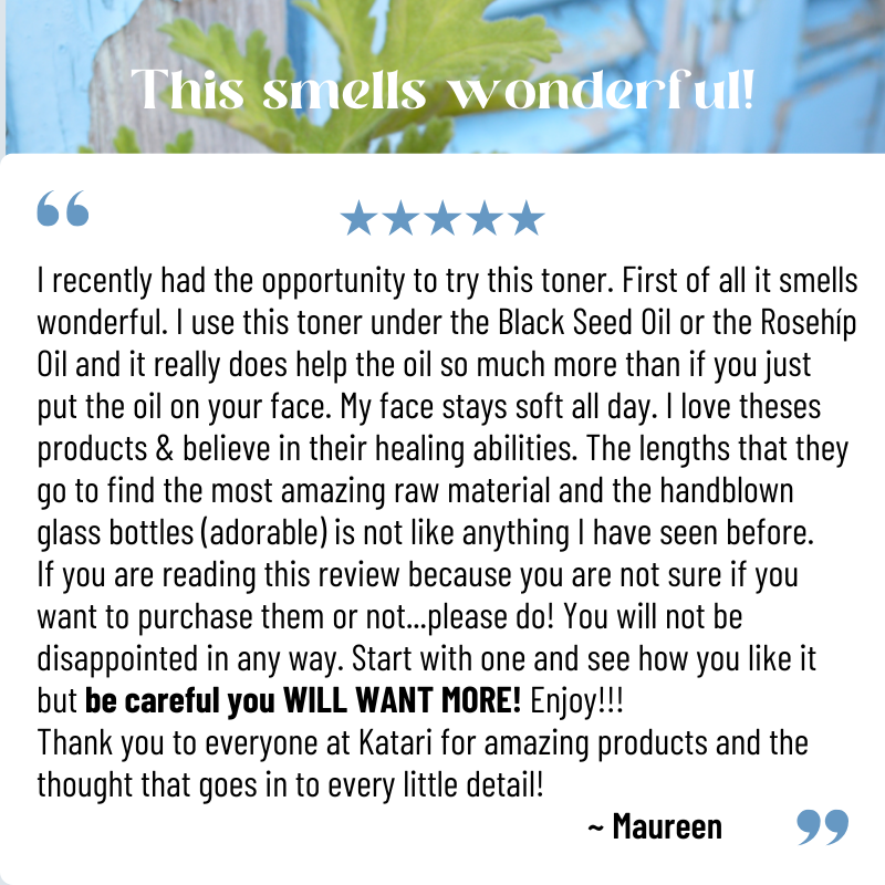 Vapor distilled geranium water – Katari Beauty